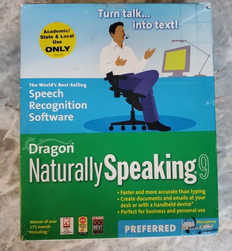 Dragon Naturally Speaking 9 New Open Box Speech Recognition Software ...
