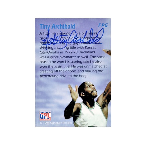 1995 Signature Rookies Tiny Archibald Autograph (Auto On Back) Signed ...