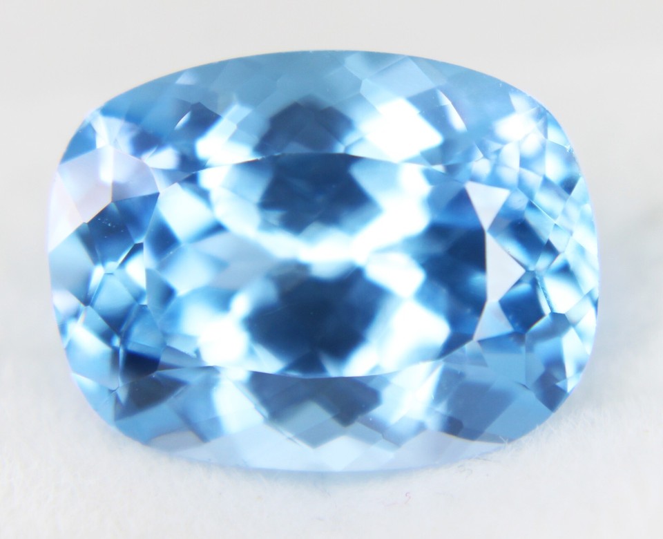 Natural Blue Zircon 10.5 Ct Cushion Cut Stunning Certified Loose ...
