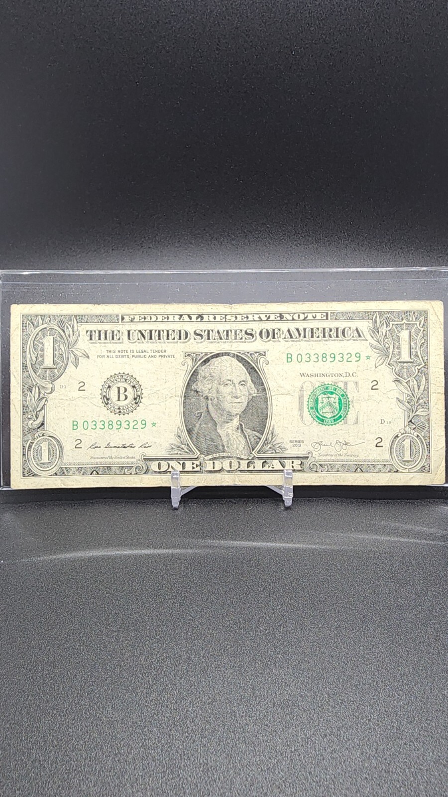 2013 "B" $1 ONE DOLLAR STAR NOTE BILL DUPLICATE SERIES (READ ...