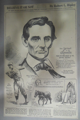 Believe It Or Not by Robert Ripley Sunday Page 2/12/1933 Size: 11 x 14 ...