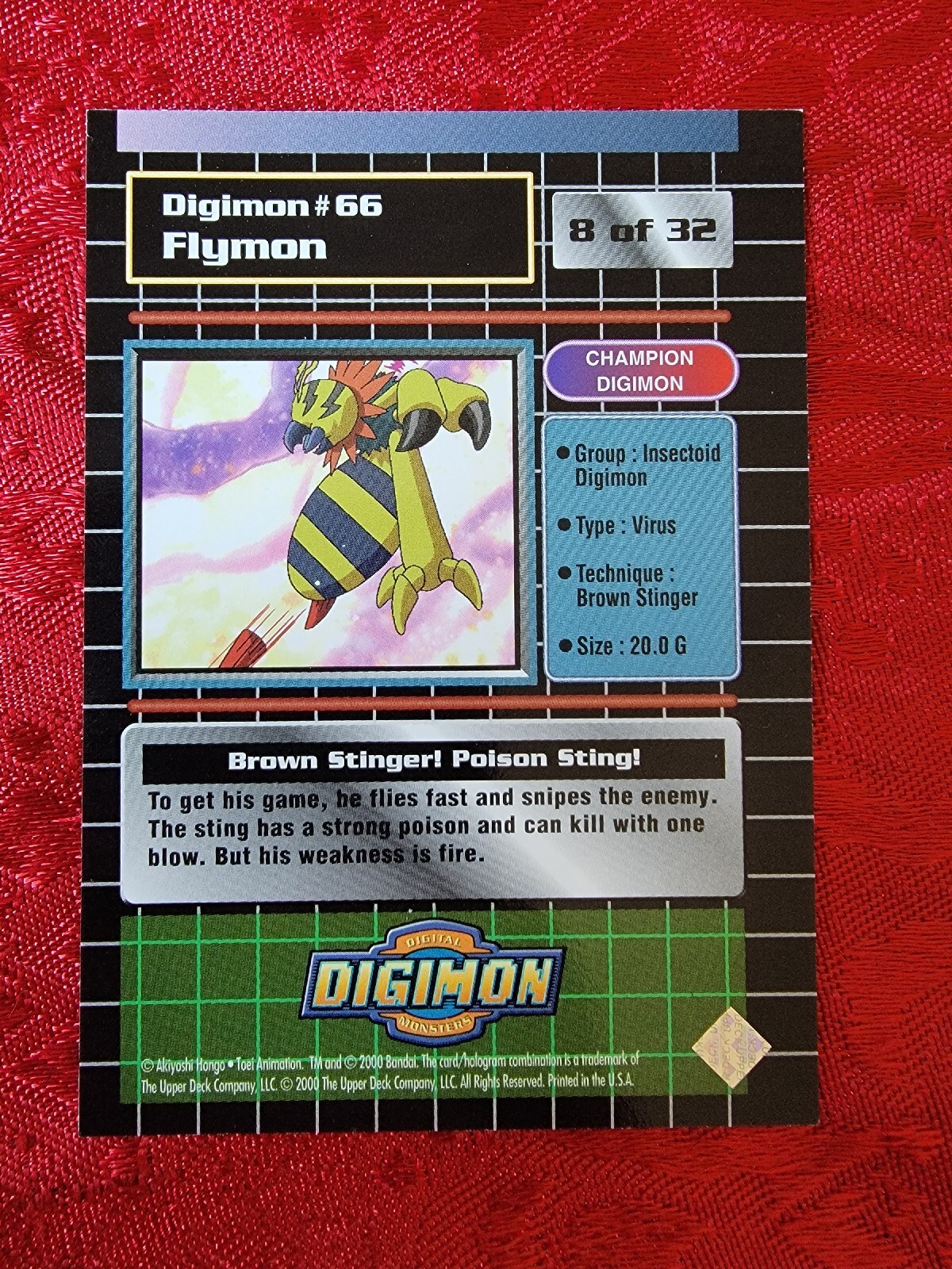 Animated Series 2 Digimon Trading Card Flymon 8 of 32 Silver Stamp | eBay