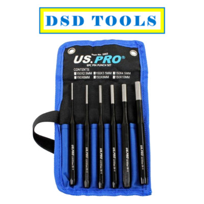 US PRO Tools 6PC PIN Punch Parallel Pin Metric Punch Tool Set 2.5MM ...