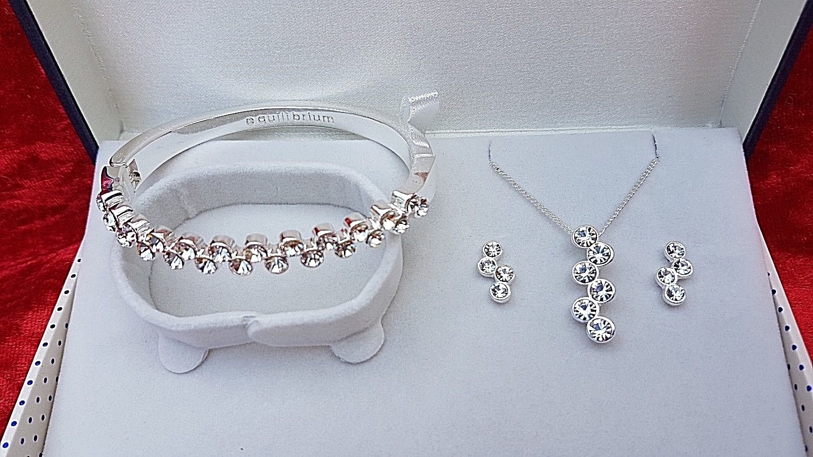 Ladies Girls Silver Plated Necklace Bracelet & Earring Gift Set by ...