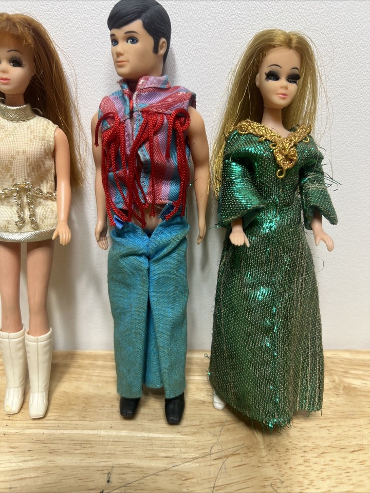 Lot of Vintage Topper Dawn 1970 Lot of 3 Dolls + Outfits Gary and Two ...