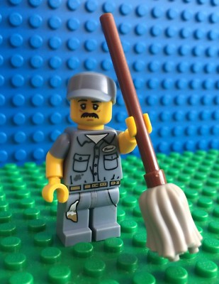 Lego 71011 Series 15 JANITOR CLEANER Mop Minifigures City Town New ...