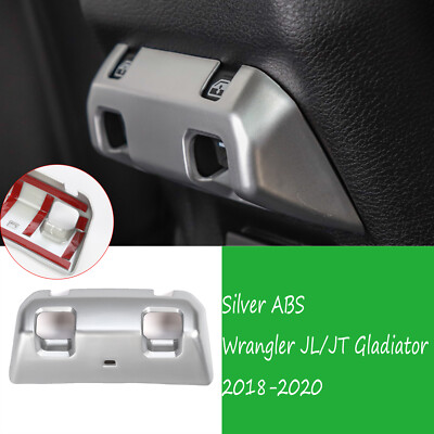 Silver ABS Rear Window Switch Button Panel Trim For Jeep Wrangler JL ...