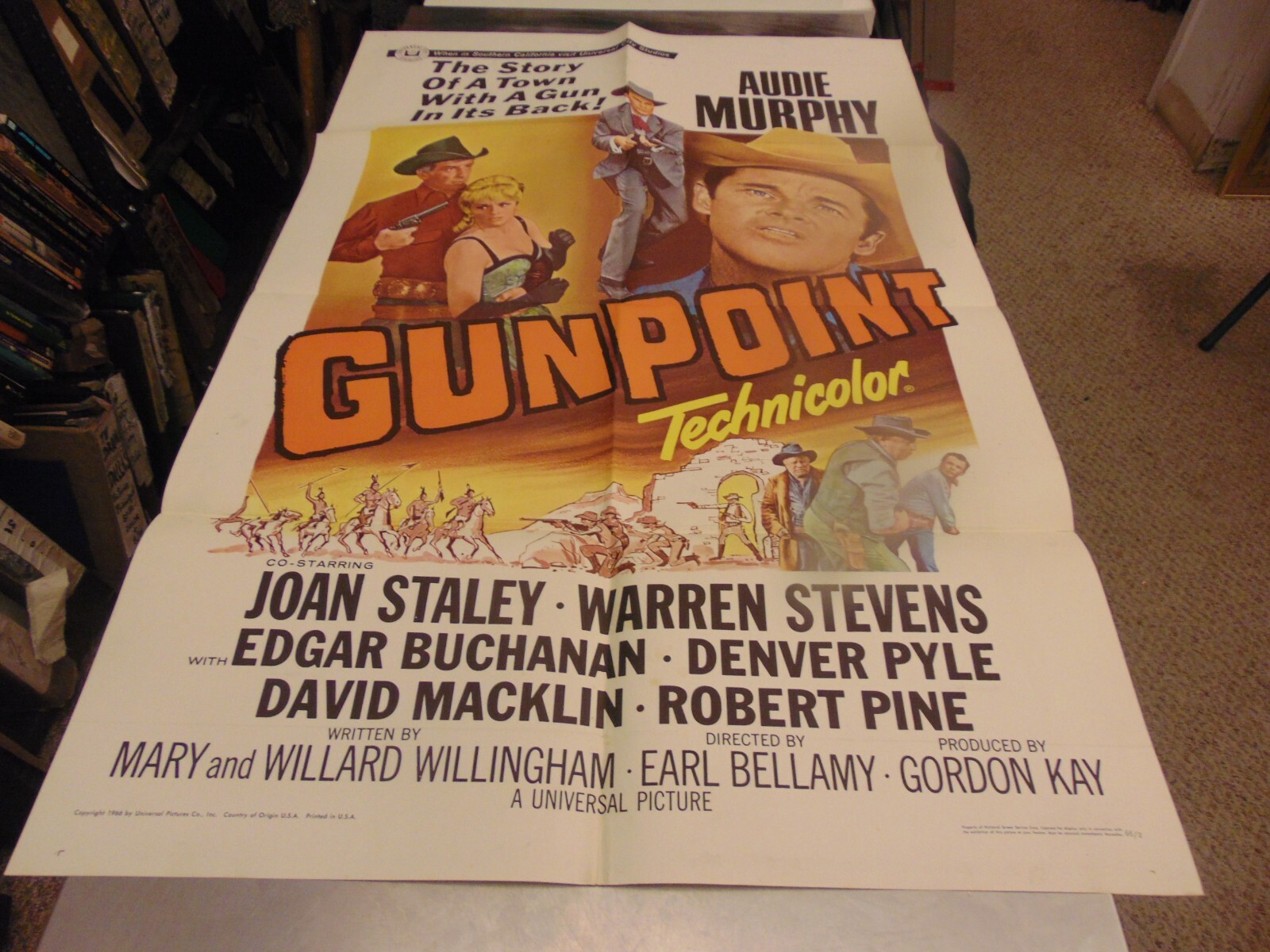 GUNPOINT 1966 AUDIE MURPHY EARL BELLAMY ORIG 27x41" POSTER N7169 | eBay