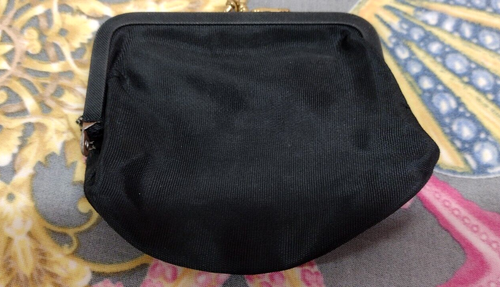 1940s BLACK COIN PURSE 3 in x 3.5 Rayon Purse Collector's Hard To find ...