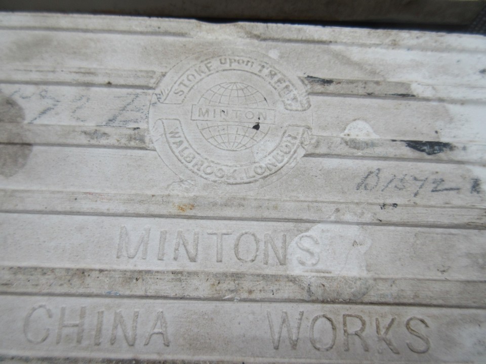 4 reclaimed architectural antique? vintage Minton ceramic tiles ...