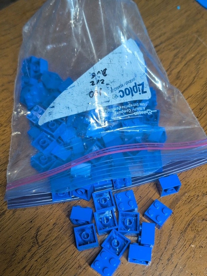 100 Piece Brand New Genuine LEGO 2x2 Blue Bricks # 3003 - Lot bricks | eBay
