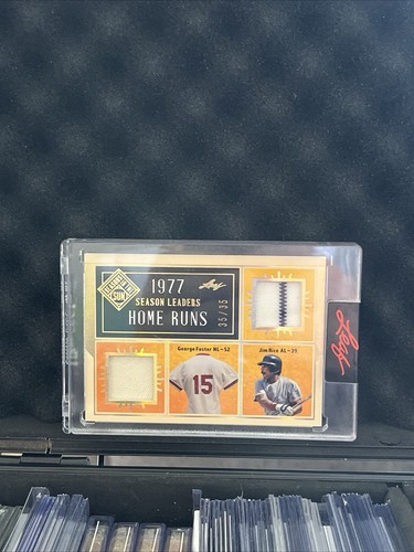 2025 Leaf Seasons In The Sun George Foster Jim Rice Patch 1977 Home Run ...