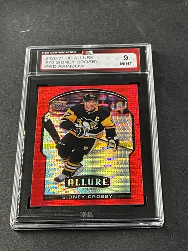 2020-21 UD Allure Sidney Crosby #70 Red Rainbow Parallel -KSA 9 MINT ...