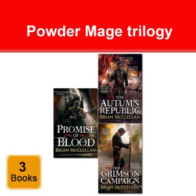 Powder Mage trilogy 3 Books Collection Set by Brian McClellan Crimson ...