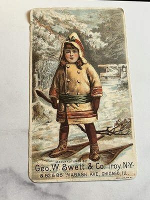 1800s Victorian Trade Card Geo. Swell Wood & Coal Stoves Pullman Range ...