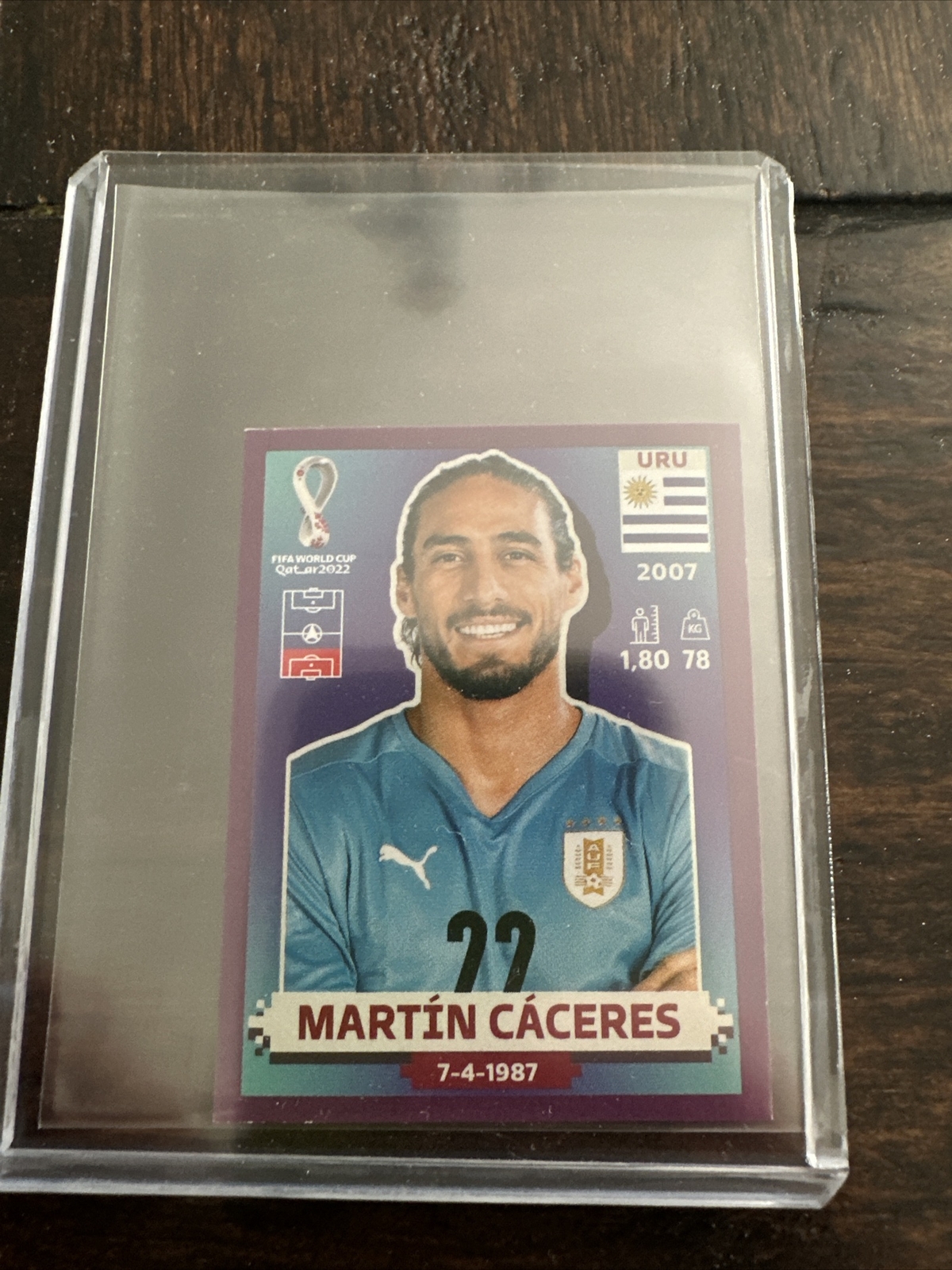 Martin Caceres #URU6 purple Parallel 2022 Panini FIFA World Cup ...