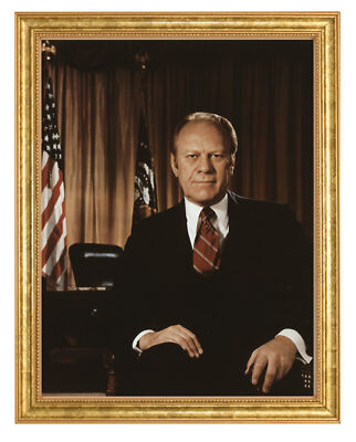 Gerald R. Ford Photograph in a Aged Gold Frame | eBay