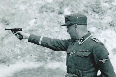 German WW II Photo --- Officers Shooting His Luger Pistol | eBay