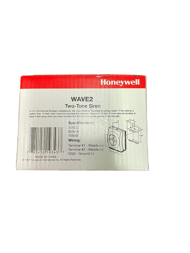 Honeywell WAVE2 Two-tone Siren | eBay