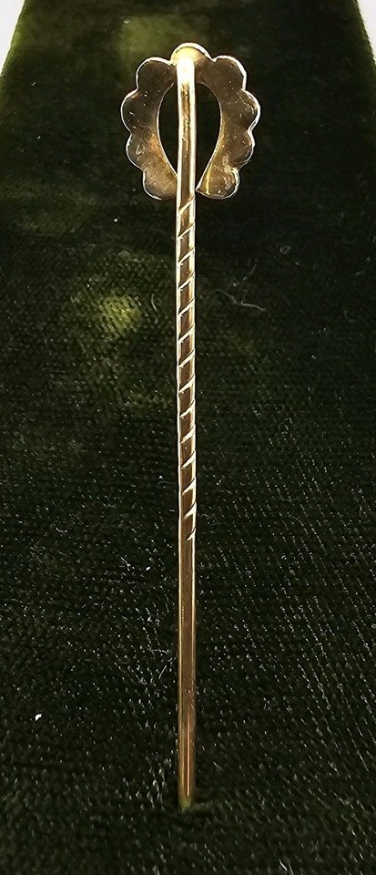 Antique Victorian Gold Filled Rhinestone Horseshoe Tie Stick Pin | eBay