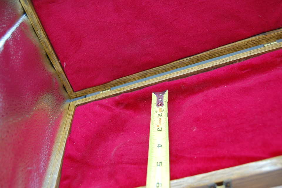 OLD Colt .45 peacemaker Wood Display Velvet Mint Revolver Box Case not ...