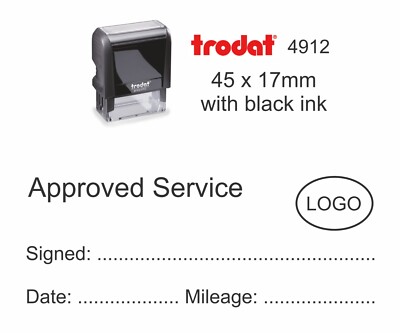 APPROVED GARAGE SERVICE STAMP, home mechanic, self service books garage ...