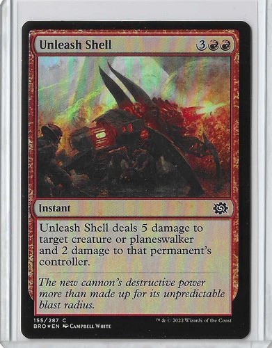 MTG Unleash Shell FOIL The Brothers' War (BRO) Common Magic #155/287 ...