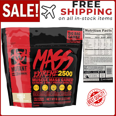 Mutant Mass Extreme Gainer – Whey Protein Powder – Build Muscle Size ...