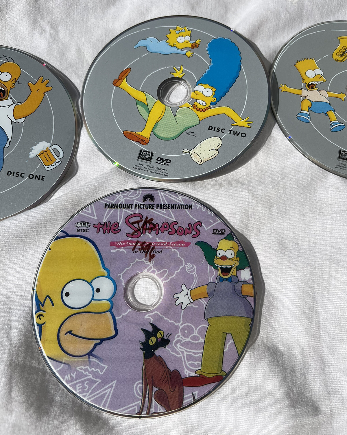 The Simpsons Complete First Season (DVD) 3 Discs Only Season 2 Disc ...