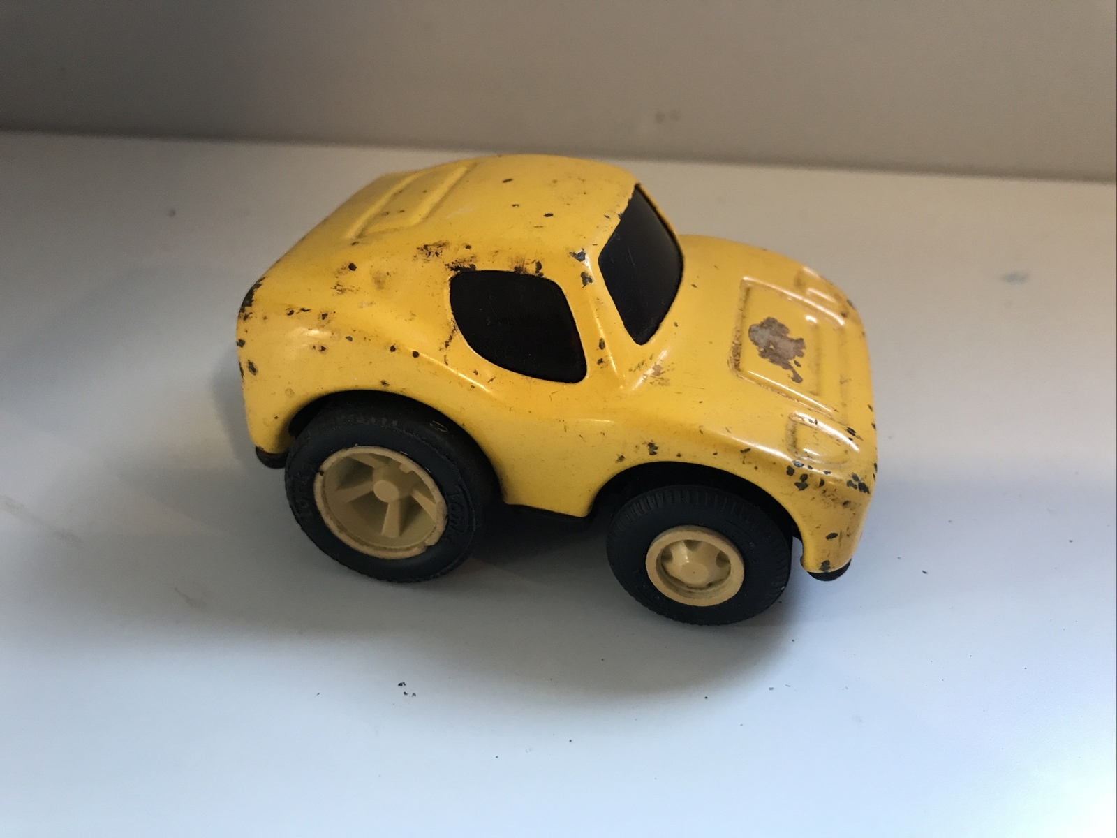 Vintage Mini Yellow Tonka Coupe Pressed Metal Toy Car- Made in Japan ...