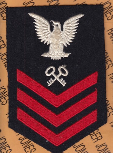 USN Navy Logistics Specialist LS PO-1 E-6 rank rate ~5.75" patch wool ...