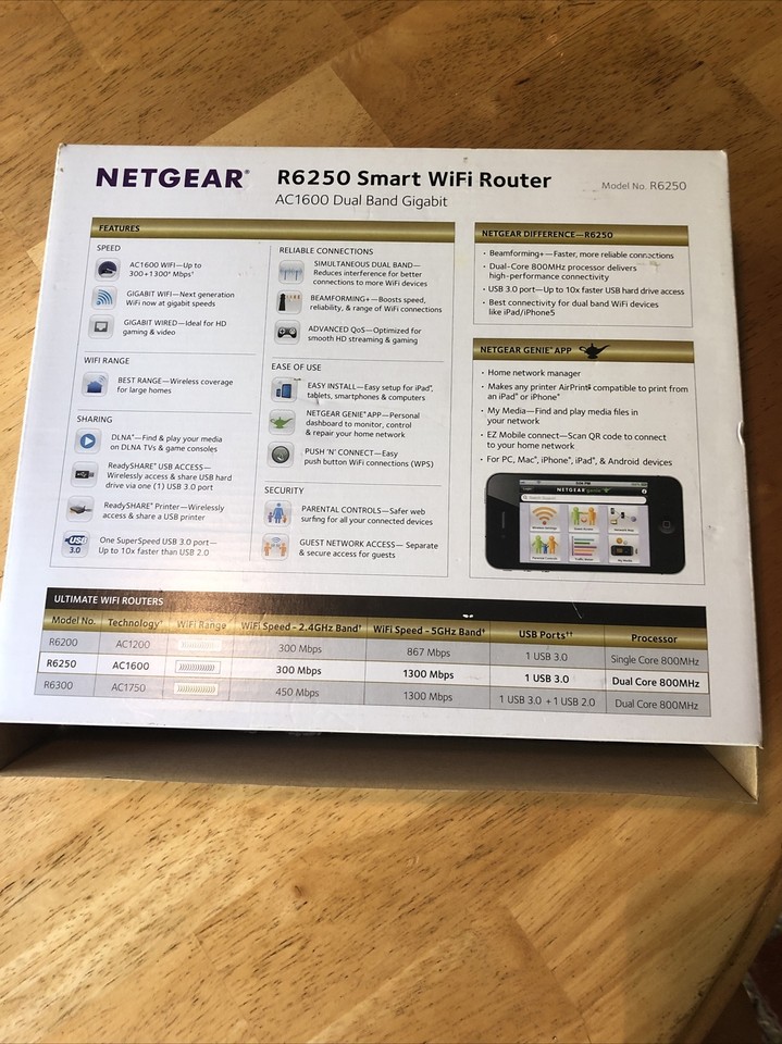 NETGEAR R6250 Smart WiFi Router ideal for gaming and home with 10 ...
