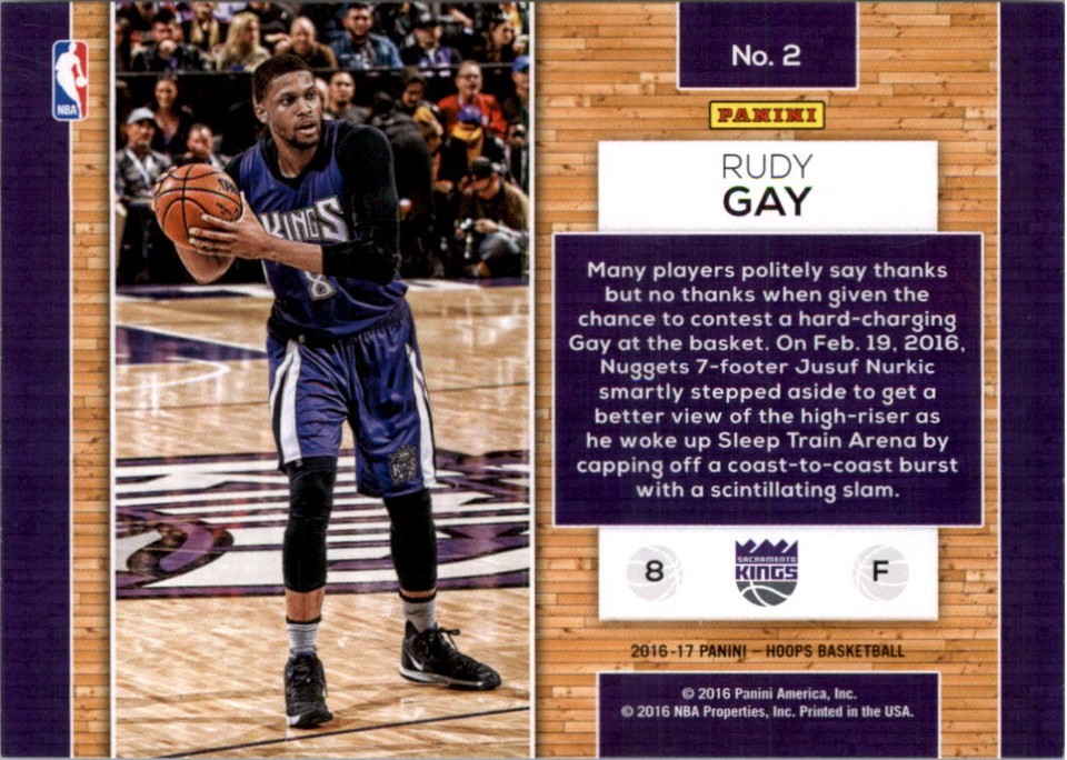 2016-17 Hoops End 2 End #2 Rudy Gay - NM-MT | eBay