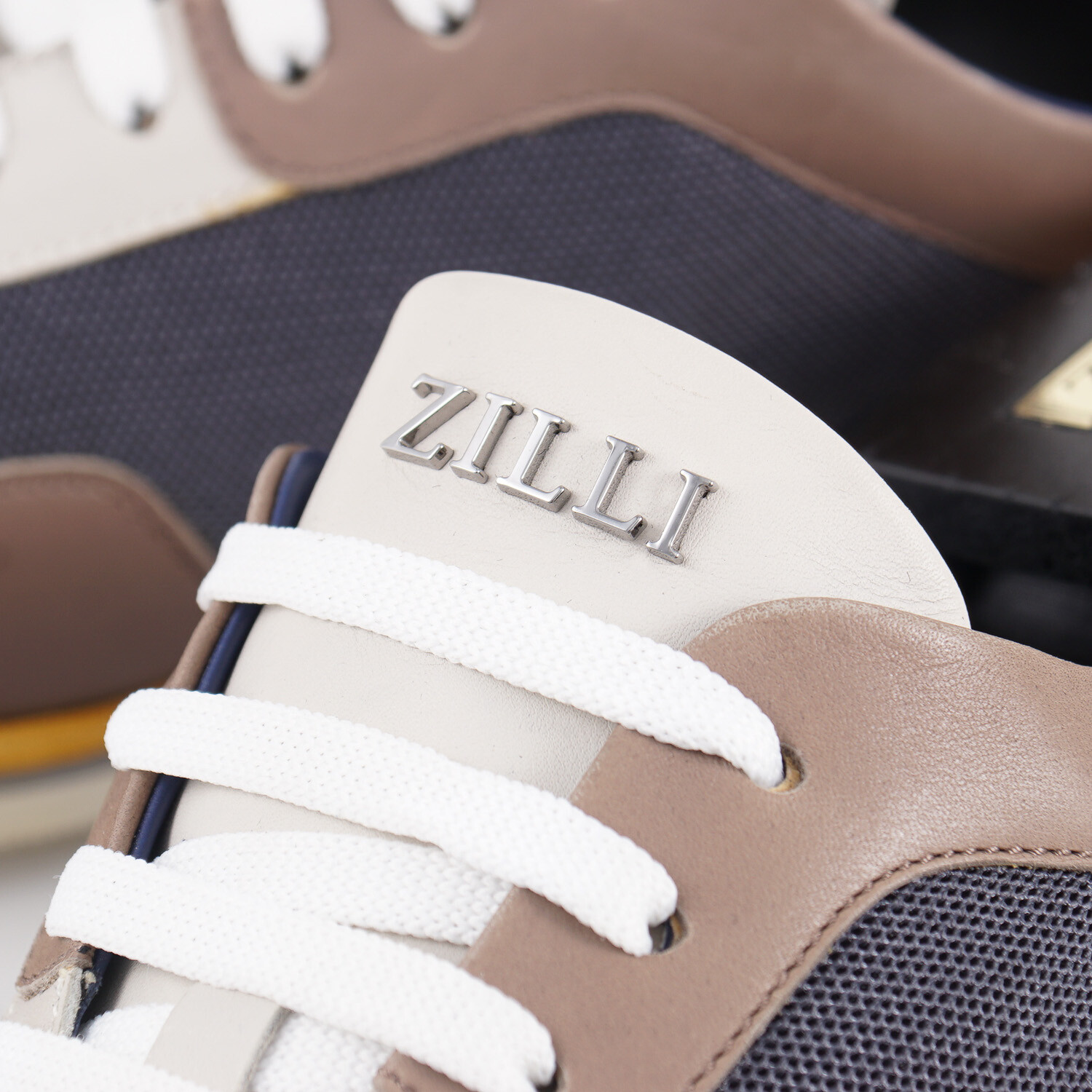 Zilli Luxury Mixed Media Leather Suede and Textile Sneakers 8 (Eu 41 ...