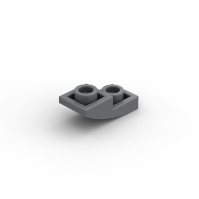 Lego 5x Bogenstein 1x2 slope curved inverted 24201 dunkelgrau dark ...