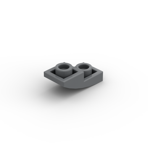 Lego 5x Bogenstein 1x2 slope curved inverted 24201 dunkelgrau dark ...