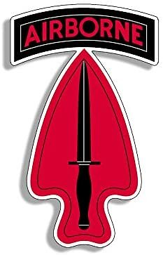 3x4 inch Red Special Forces Spear Logo Airborne Sticker (Delta usasoc ...
