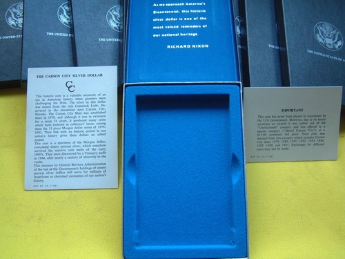 EMPTY GSA CC BLACK BOX W/ CORRECT PAIR COA CARDS - NO COIN | eBay