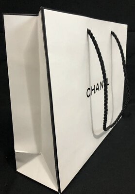 CHANEL Gift Bag Authentic Black & White NEW 11.5" x 10" x 5" | eBay