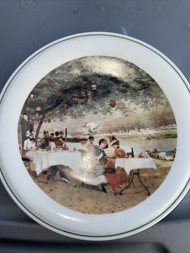 RICHARD GINORI ITALY PORCELAIN ARTIST SIGNED IMPRESSIONIST PLATE 9.5 ...