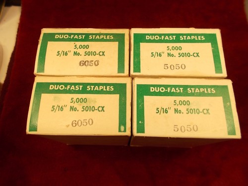 #2 of 16, LOT OF NEW OLD STOCK DUO-FAST STAPLES, 1 BOX OF 5000 5/16" No ...