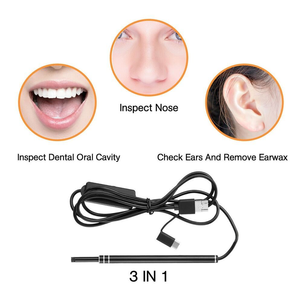 Endoscopic Camera Ear Camera Scope Ear Pick LED Endoscope Camera ...