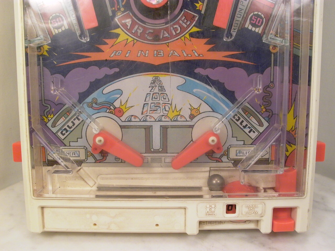 Vintage TOMY Atomic Pinball Machine. Arcade Style 1979 Needs Work | eBay