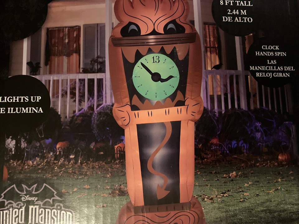 Disney The Haunted Mansion 8ft. Inflatable Clock Airblown Inflatable ...