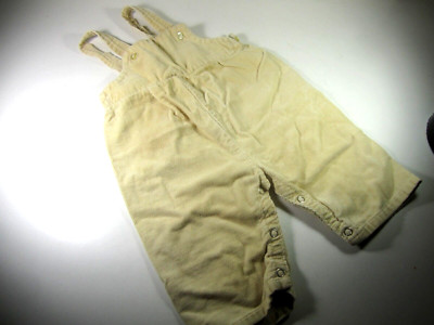Vintage 1980 Kmart beige Corduroy Bib Overalls Kids Toddler Size 1/2 ...