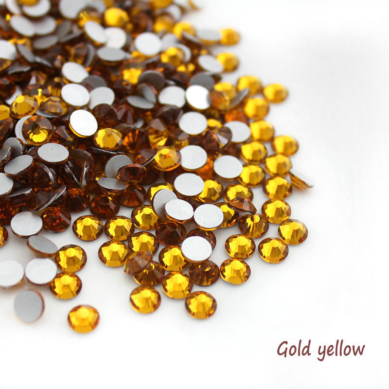 288pcs 6.5mm SS30 Non Hotfix Rhinestones Flatback Glitter Crystal Glass ...