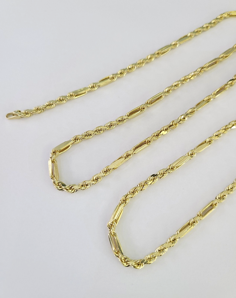 10k Gold Milano Rope Chain Necklace 24" 3mm 10kt Yellow Gold REAL | eBay