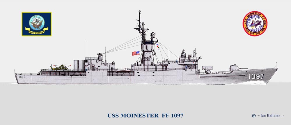 USS Moinester FF-1097 Ship Print US Navy | eBay