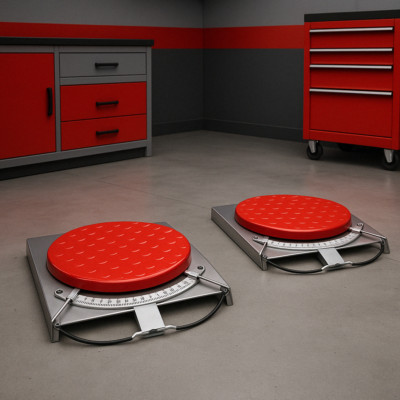 Radius Plates Mechanical Turn Tables With Scale Wheel Alignment Turn ...