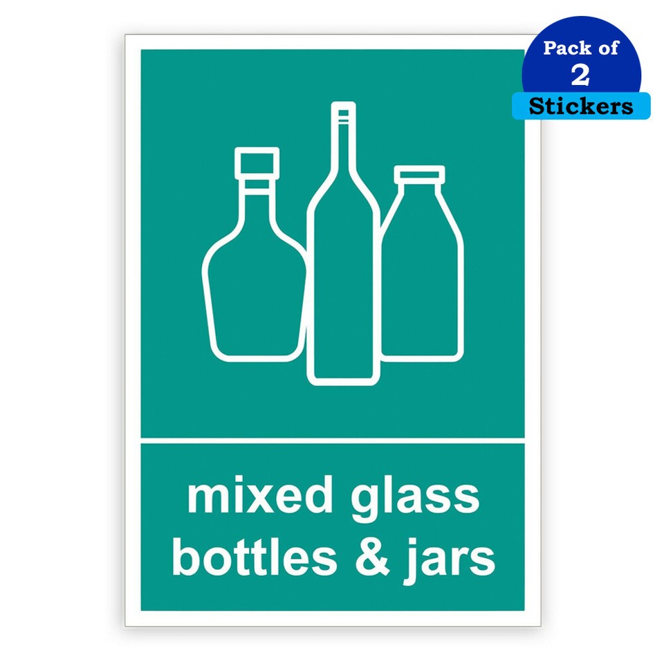 Recycling Bin General Waste Plastics Mixed recycling Stickers ...